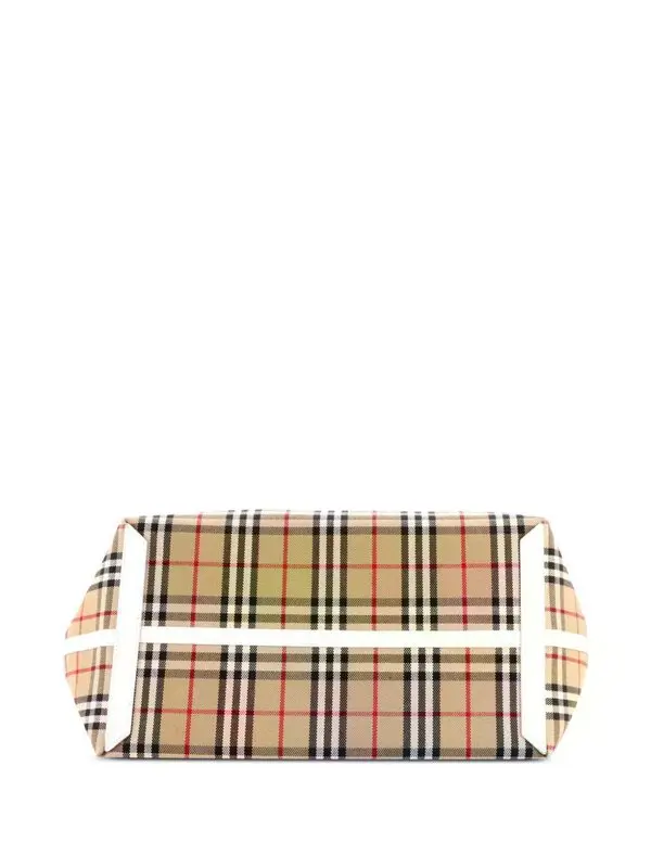 Burberry London Vintage Check Canvas Large Tote Bag
