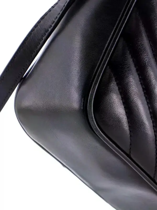 Saint Laurent Lou Camera Bag Matelassé Chevron Leather - Black
