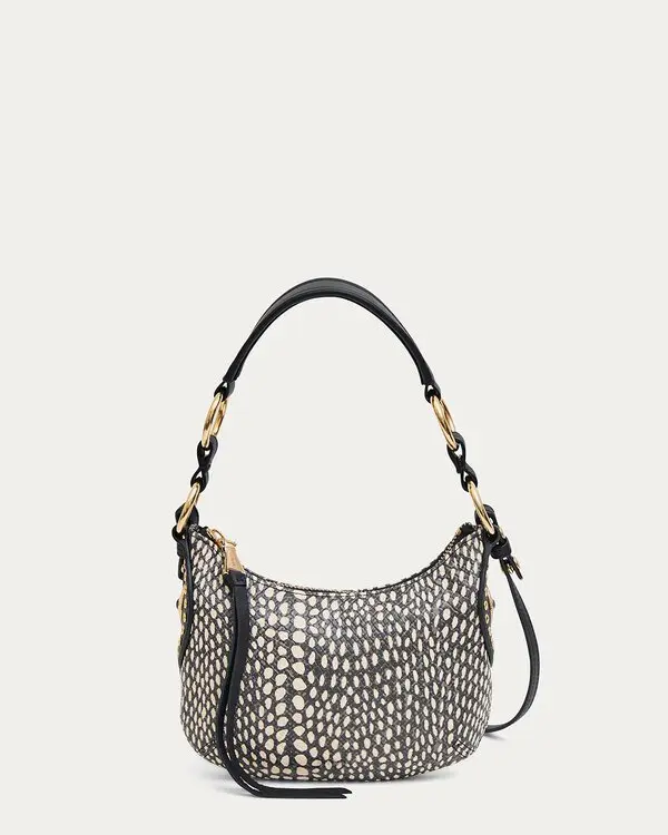 AIMEE Roma Mini Crossbody - Black And White Lizard