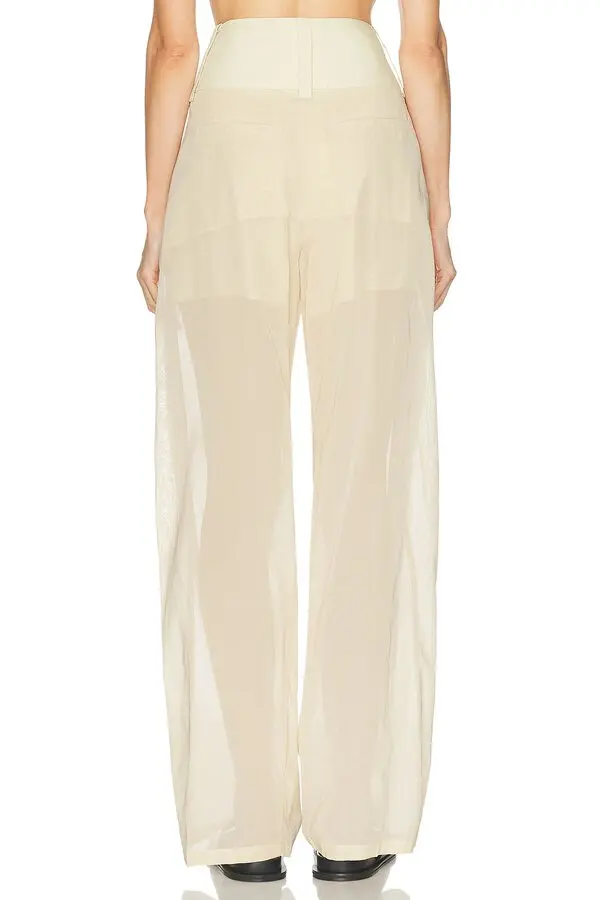 Sportmax Ferito Straight Leg Pant - Ecru
