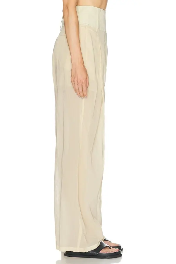 Sportmax Ferito Straight Leg Pant - Ecru