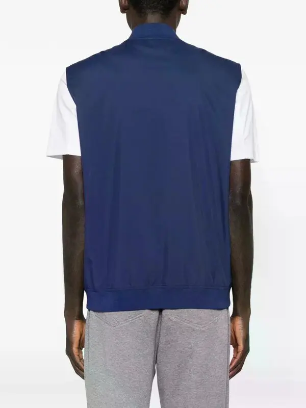 Brunello Cucinelli Logo-embroidered Gilet - Blue