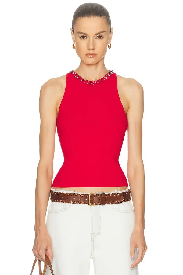 Staud Reina Top - Red Rose