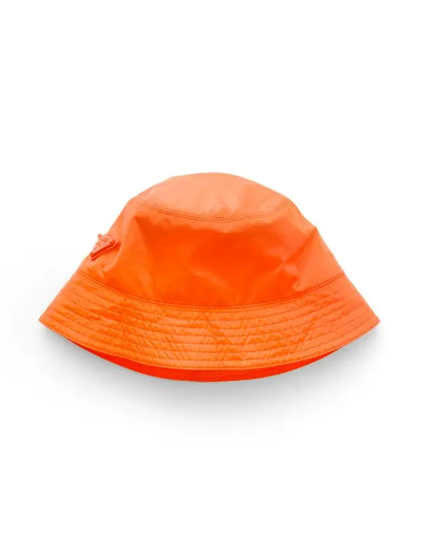 Prada Foldable Re-nylon Bucket Hat - Orange