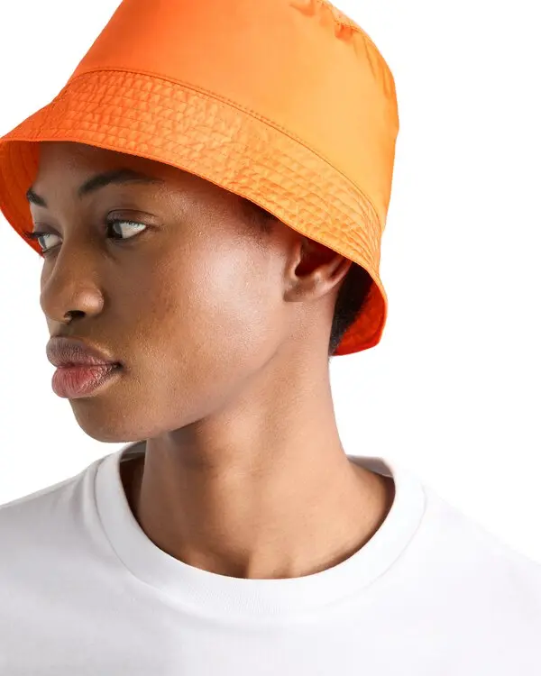 Prada Foldable Re-nylon Bucket Hat - Orange