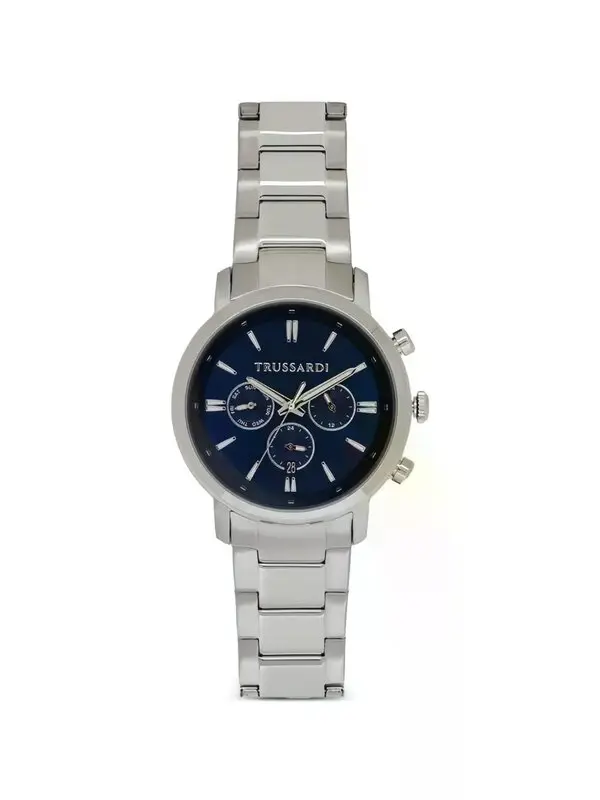 TRUSSARDI 47mm Round-case Watch - Blue