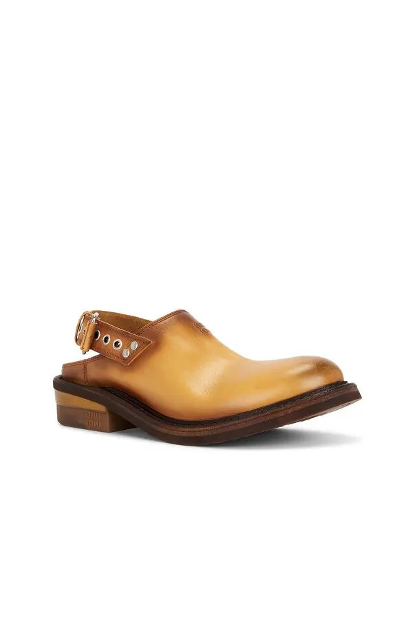 Miu Miu Work Mule - Cuoio