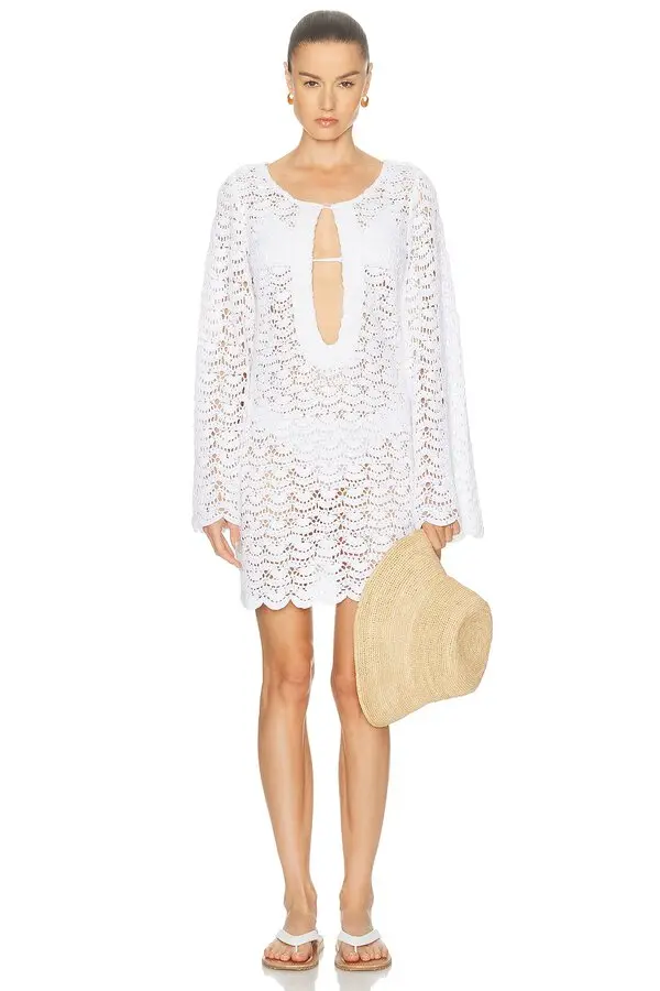 MARLIES GRACE Rosamund Crochet Dress - White