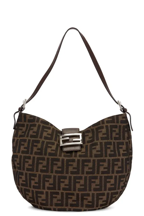 Fendi Zucca Hobo Bag - Brown