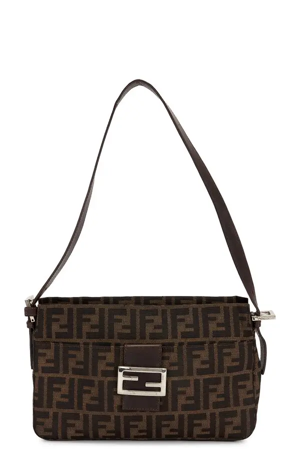 Fendi Zucca Baguette Shoulder Bag - Brown