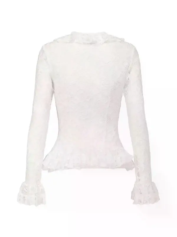 LUDOVIC DE SAINT SERNIN Ruffled Lace Top