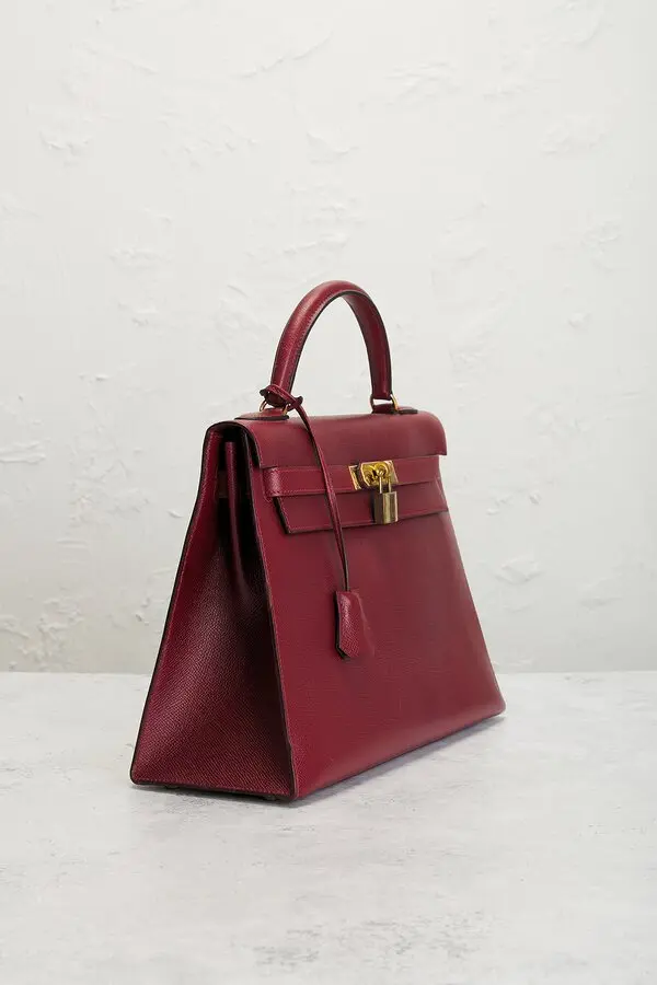 Hermès Courchevel Kelly 28 Handbag - Bordeaux