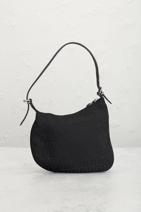 Fendi Zucchino Chef Shoulder Bag - Black