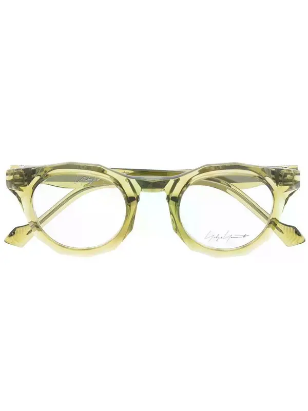 Yohji Yamamoto Round-frame Optical Glasses - Green