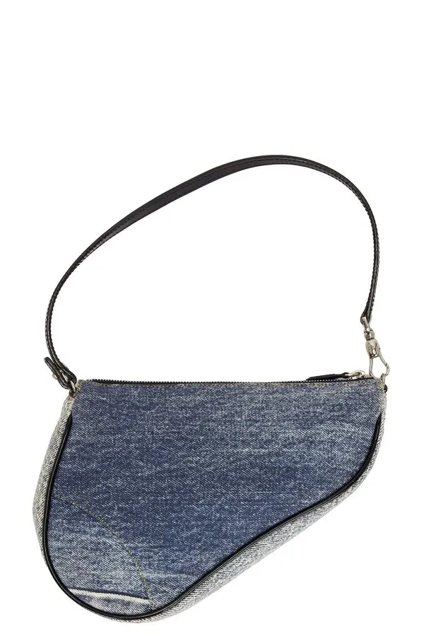 Dior Denim Saddle Bag - Grey