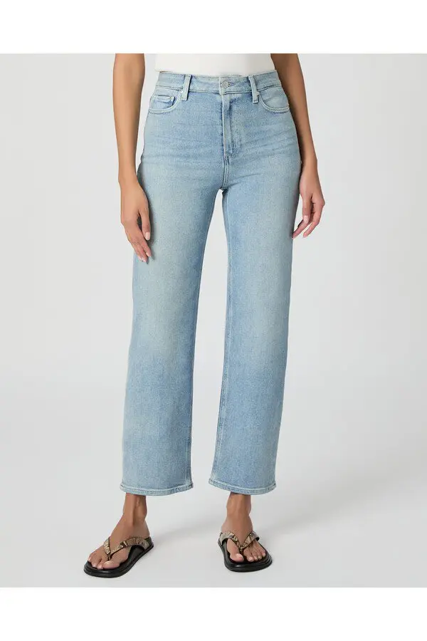 Paige Stevie Ankle Straight Jean - Denim