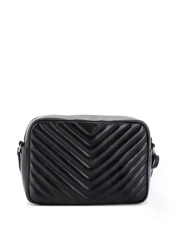 Saint Laurent Lou Camera Bag Matelasse Chevron Leather - Black