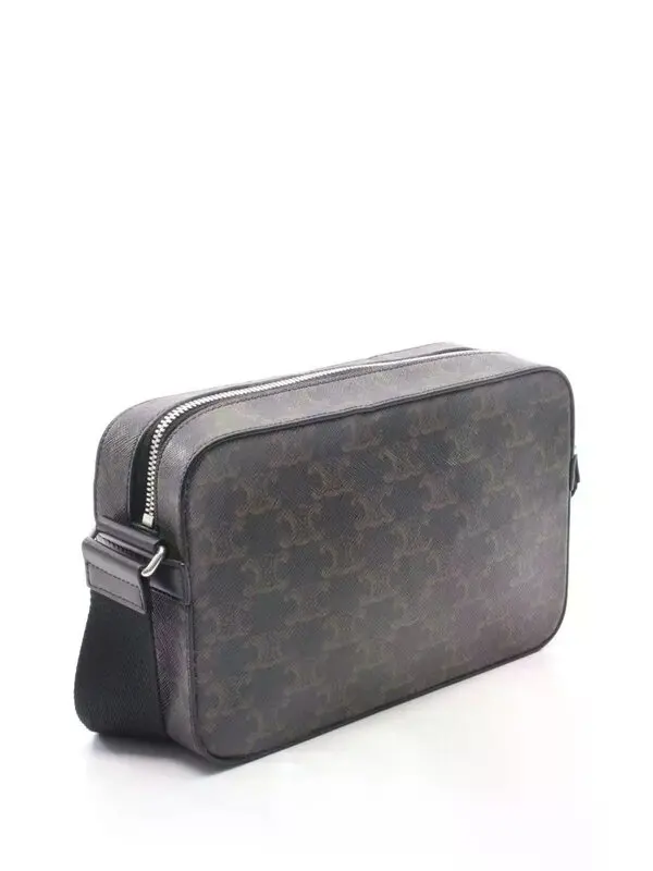 Celine 2021-2026 Triomphe Coated Canvas Multi Crossbody Bag - Black