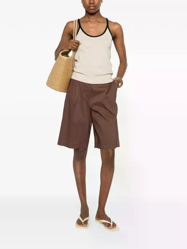 Pinko Tailored Linen-blend Shorts