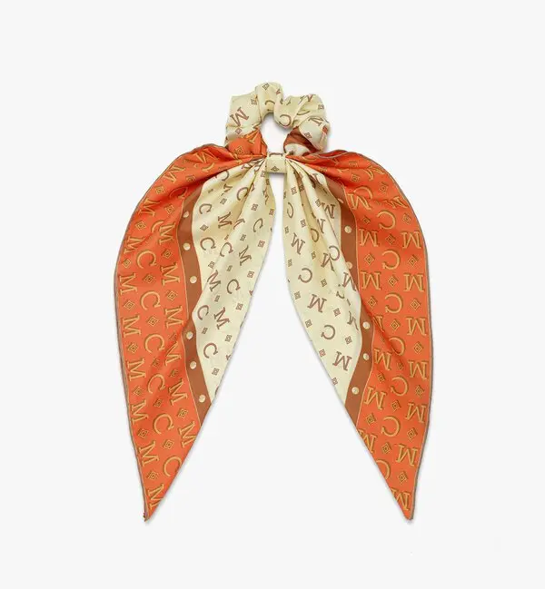 Mcm Organic Silk Scarf Scrunchie - Orangeade