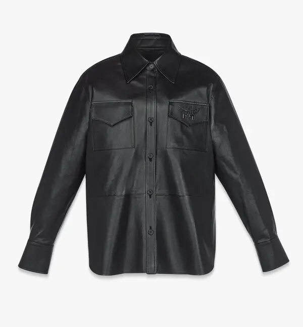 Mcm Shirt In Lambskin - Black