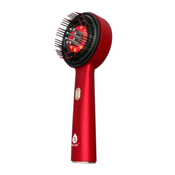 PURSONIC 3-in-1 Led Therapy Scalp & Hair Treatment Brush - Red