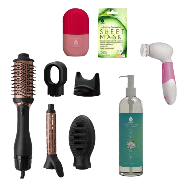 PURSONIC Ice Cube Facial Roller, Cleansing Brush, & Hot Air Blower Brush - One-color