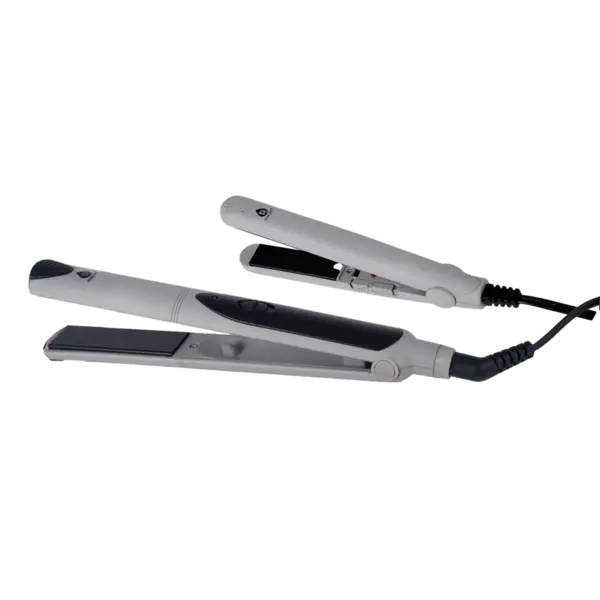 PURSONIC Professional Salon Quality Flat Iron Hair Straightener With A Free Travel Straightener - Silver