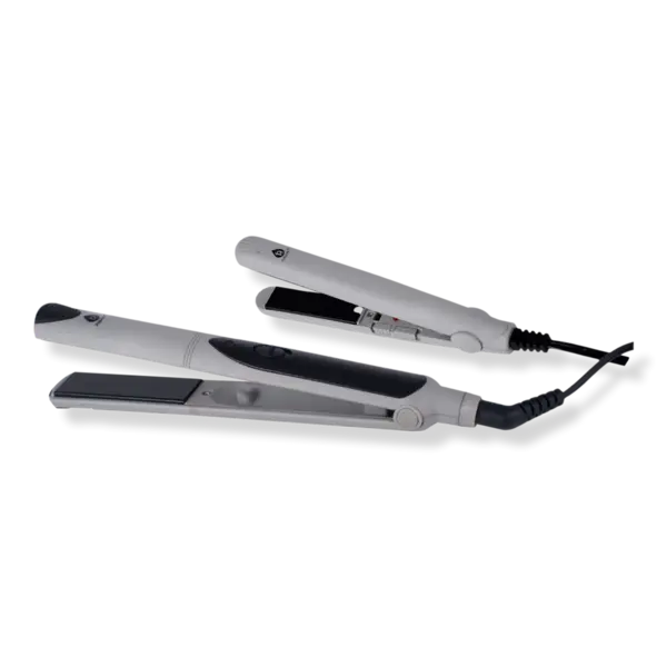 PURSONIC Professional Salon Quality Flat Iron Hair Straightener With A Free Travel Straightener - Silver