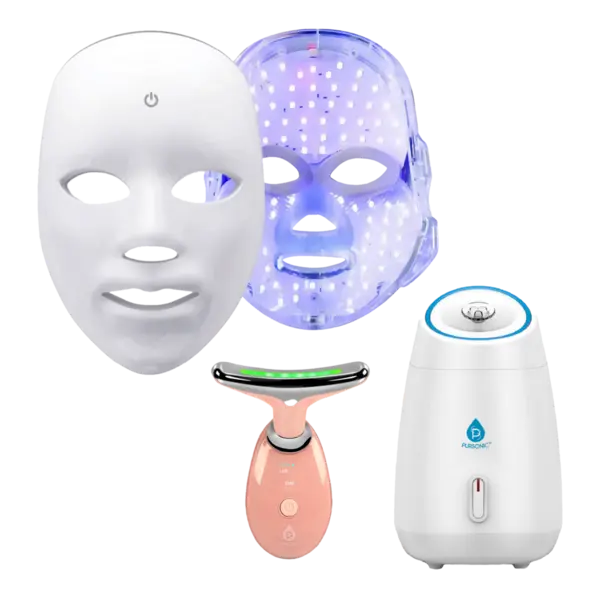 PURSONIC 3-in-1 Led Light Therapy Facial Spa Bundle - One-color