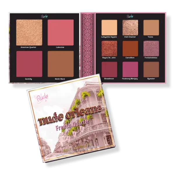 RUDE Nude Orleans Face & Eye Palette - One-color