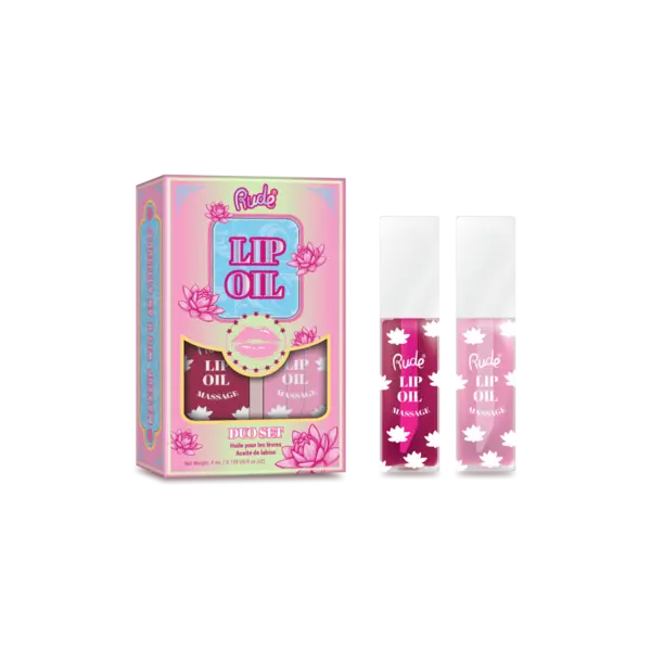 RUDE Lip Oil Massage Duo Passion Fruit / Grapefruit Duo - One-color