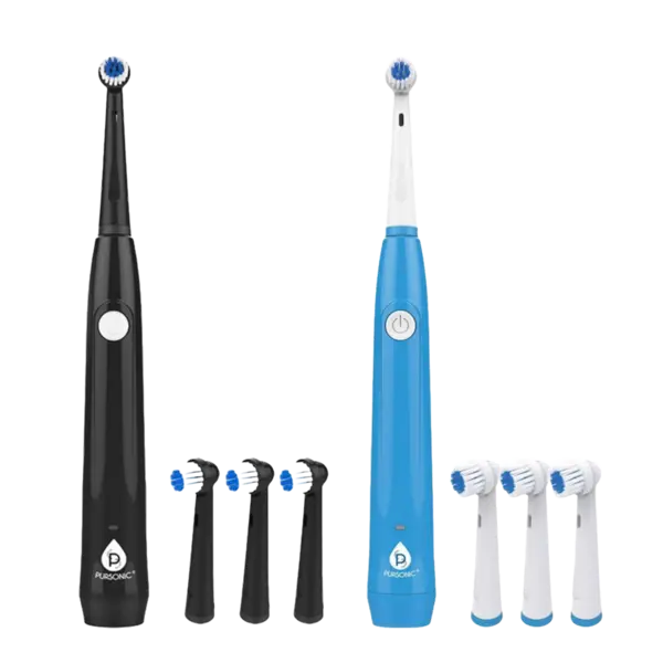 PURSONIC Him’s And Her’s Usb Rechargeable Rotary Toothbrush Bundle - One-color