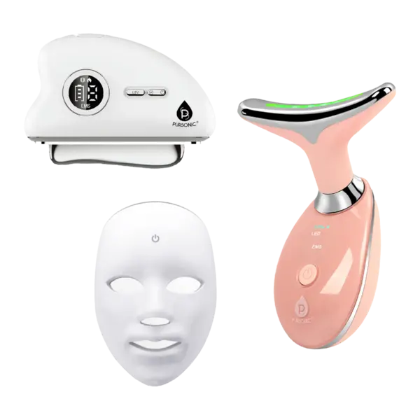 PURSONIC Ultimate 7-in-1 Led Light Therapy Skincare Bundle - One-color