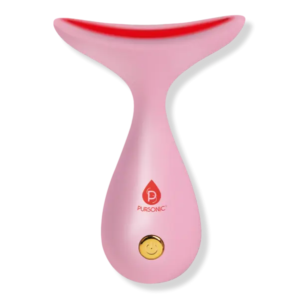 PURSONIC Led Light Therapy Neck & Face Sculpting Wand - Pink