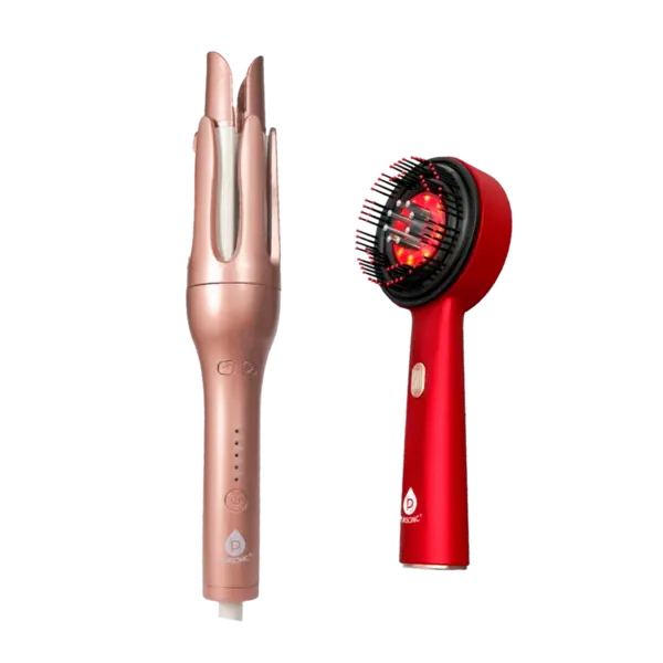 PURSONIC Led Scalp Therapy Brush + Professional Automatic Curling Iron - One-color