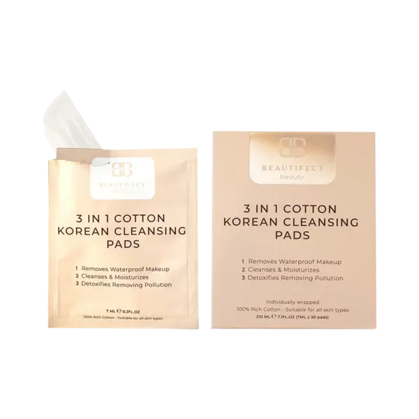 BEAUTIFECT 3-in-1 Cotton Korean Cleansing Pads - One-color