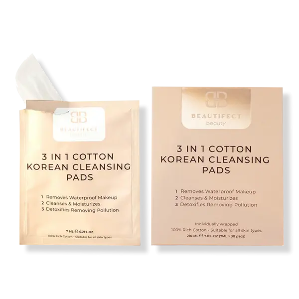 BEAUTIFECT 3-in-1 Cotton Korean Cleansing Pads - One-color