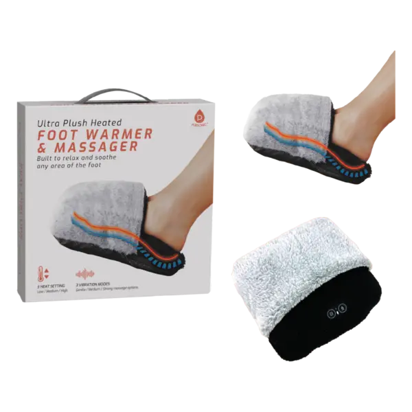 PURSONIC Ultra Plush Heated Foot Warmer & Massager - One-color