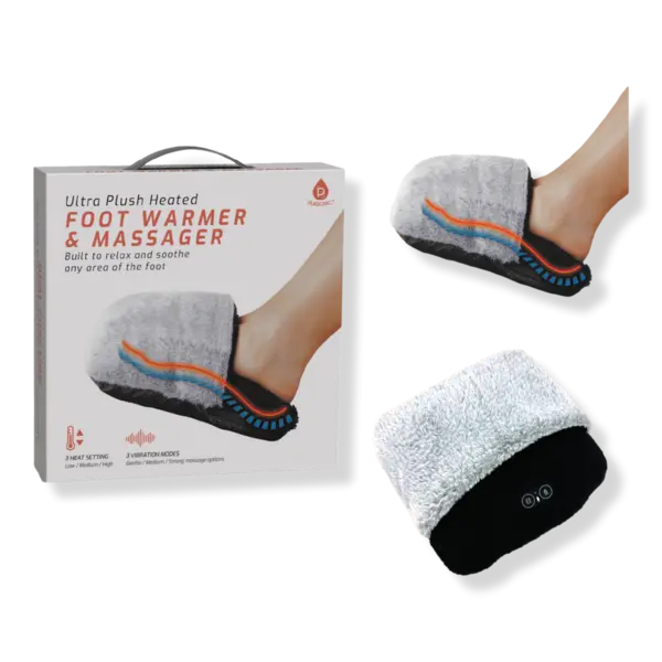 PURSONIC Ultra Plush Heated Foot Warmer & Massager - One-color
