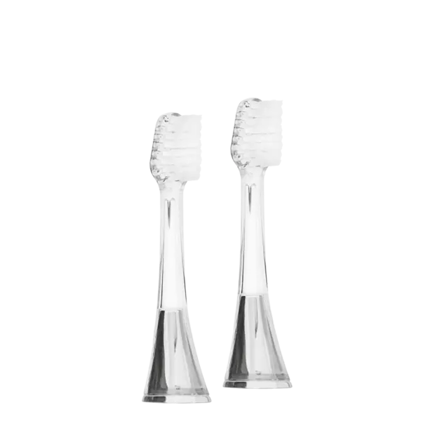 SUPERSMILE Zina45 Sonic Pulse Toothbrush Replacement Heads - Chrome Silver