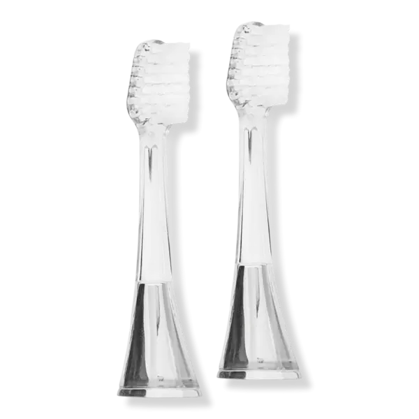 SUPERSMILE Zina45 Sonic Pulse Toothbrush Replacement Heads - Chrome Silver