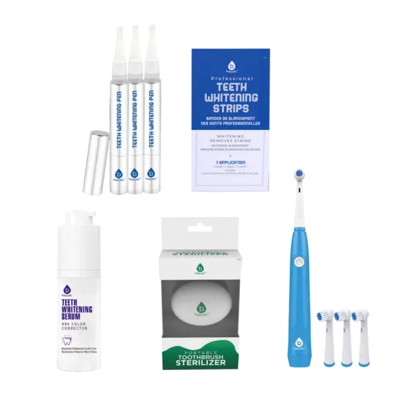 PURSONIC Rotary Electric Toothbrush, Uv Sterilizer, V34 Serum, Whitening Strips, & Pens - One-color