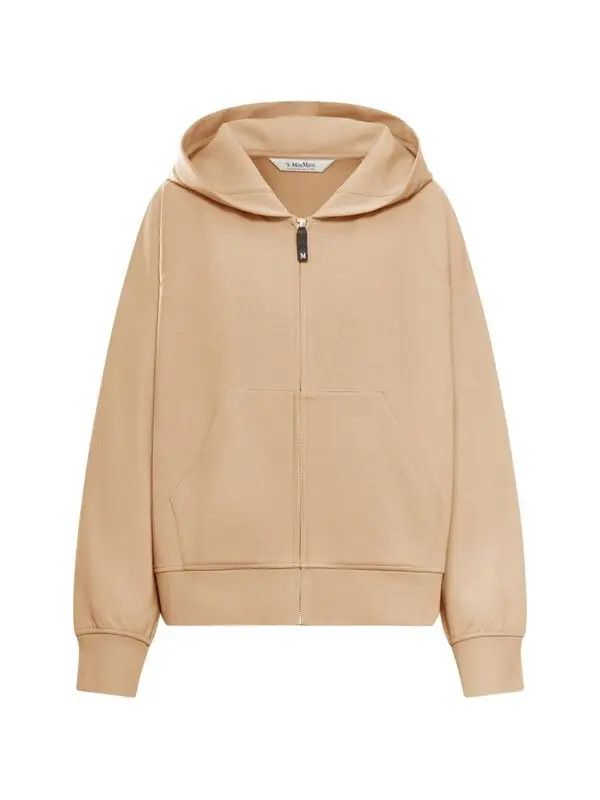 Max Mara Cotton Zipped Hoodie - Brown