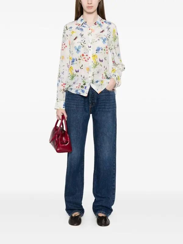 Alice + Olivia Willa Printed Blouse