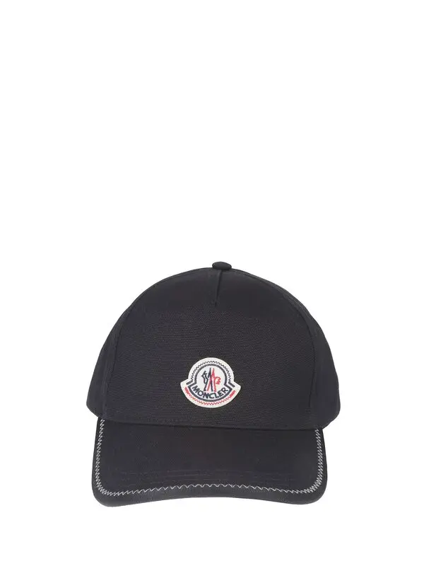 Moncler Logo Cap - Black