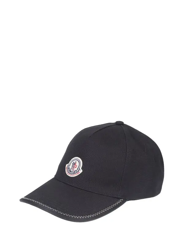 Moncler Logo Cap - Black
