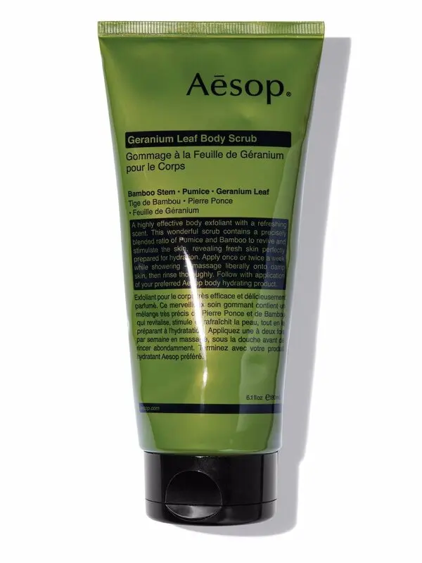 Aesop Geranium Leaf Body Scrub 180ml - Green