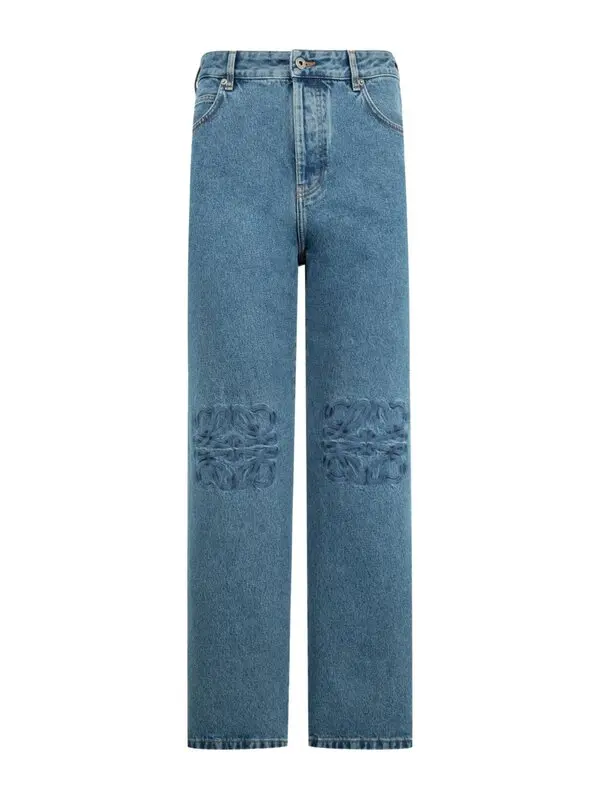 Loewe Anagram Baggy Jeans - Blue