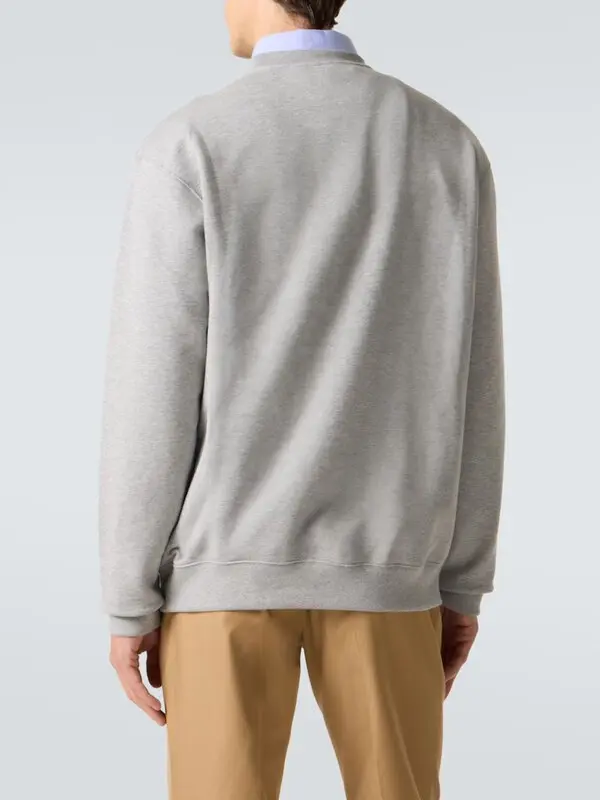 Gucci Logo Cotton Sweatshirt - Grey